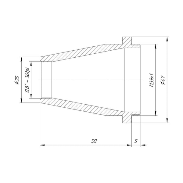 RMS female to M39x1 (LTM) male thread adapter, cone (RafCamera) - MJKZZ ...